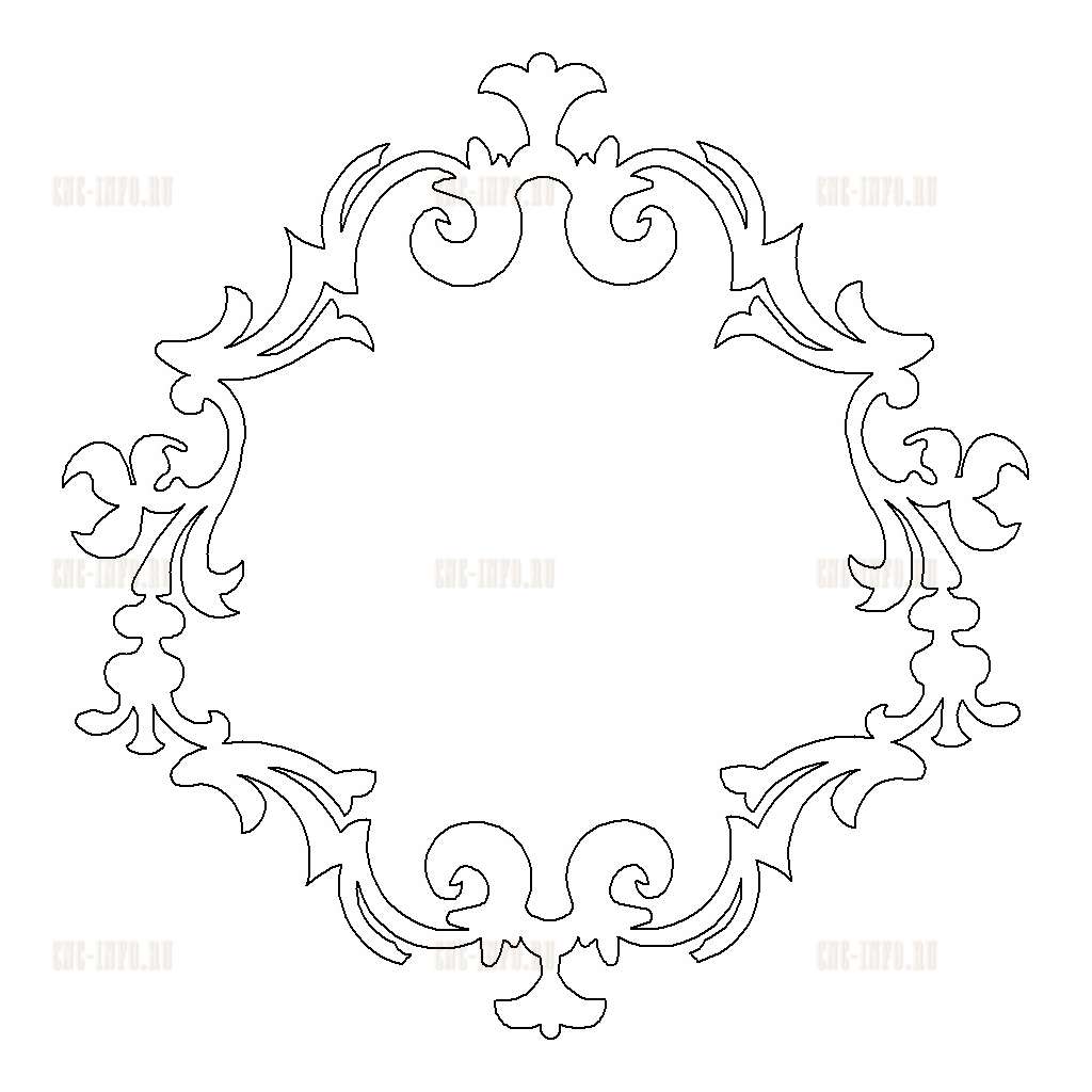 Baroque frame (model v-1415) EPS, DXF, CDR, 2D vector model