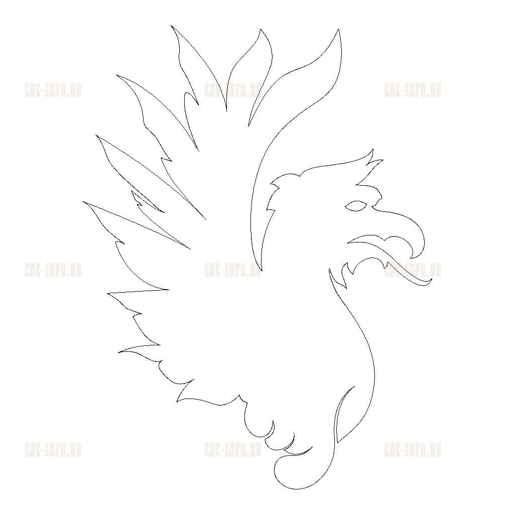 «The wing of the griffin» (model v-1425-61) EPS, DXF, CDR, 2D vector model