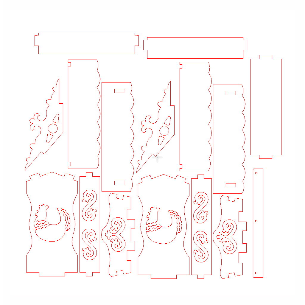 Designer "Bird Feeder" (Model v-814) EPS, DXF, 2D vector model
