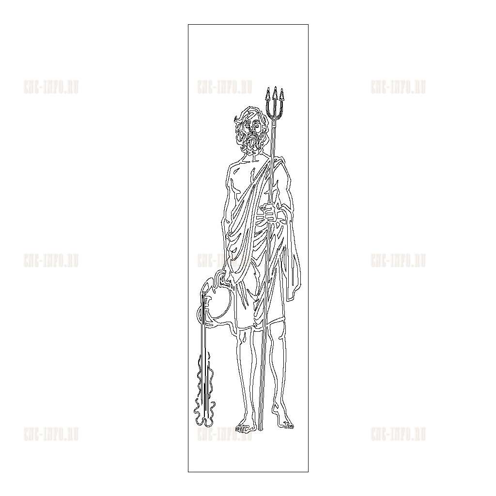 Poseidon plate (model v-1152-73) EPS, DXF, 2D vector model