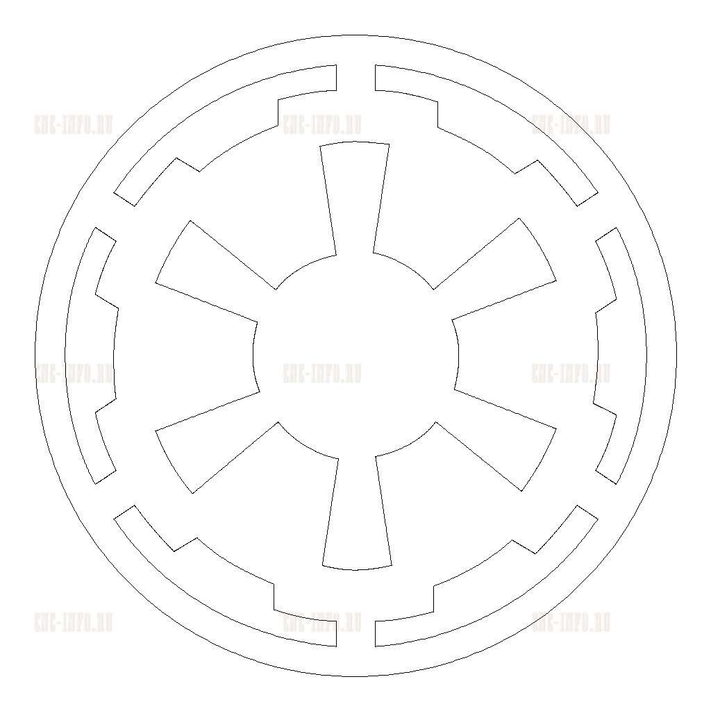 Decor «Imperial circle» (model v-1230-106) EPS, DXF, CDR, 2D vector model