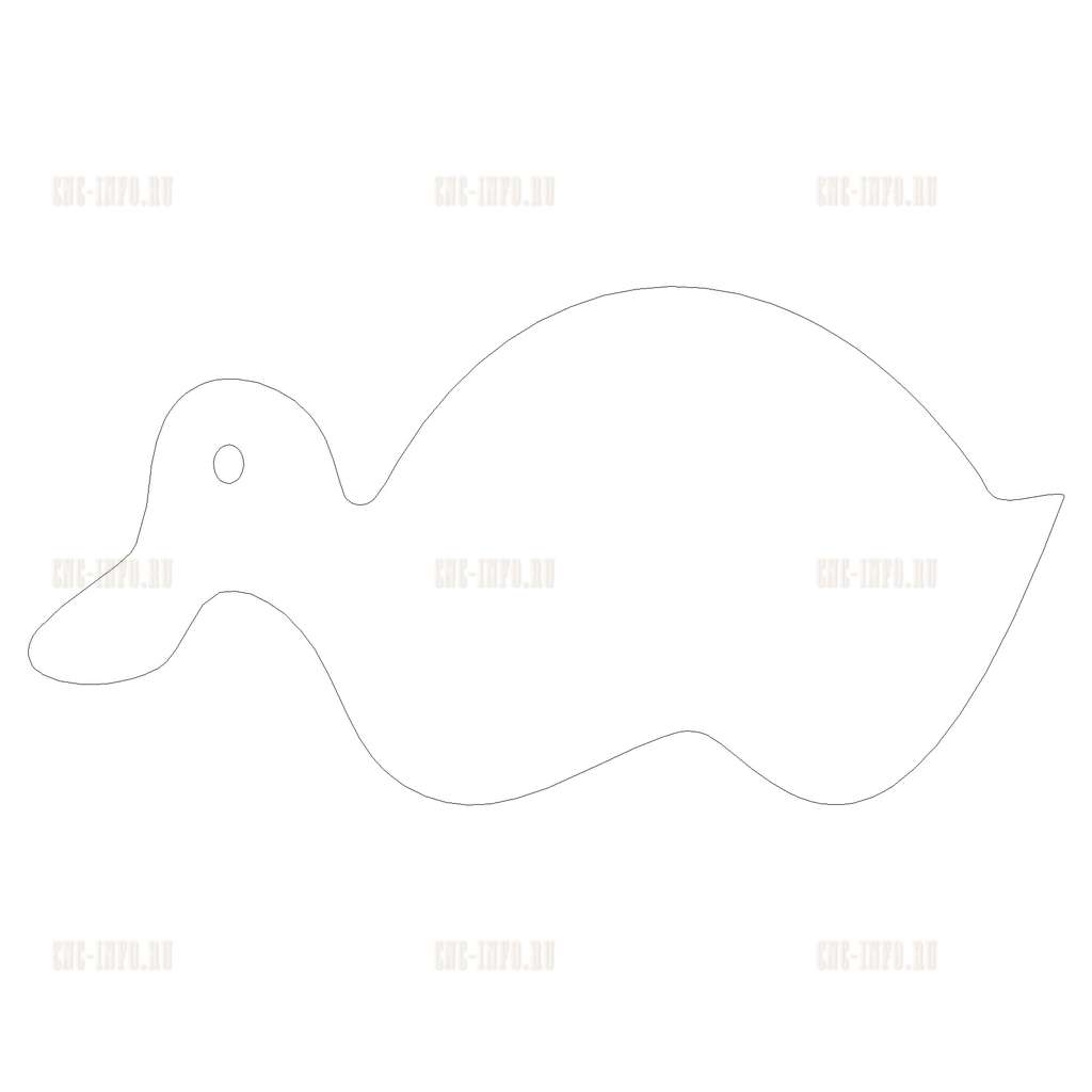 Cutting board «Duck» (model v-1460-3) EPS, DXF, CDR, 2D vector model