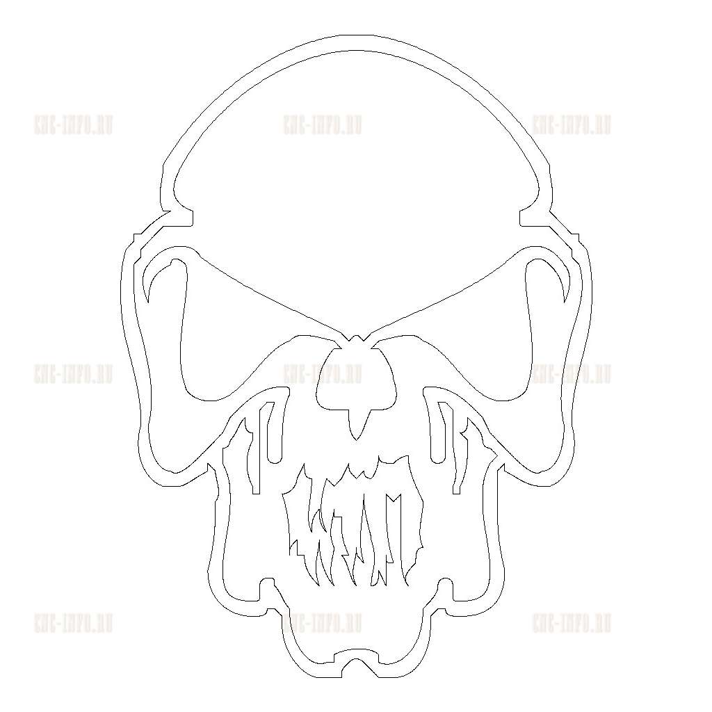 «The skull of a predator» (model v-1317-25) EPS, DXF, CDR, 2D vector model