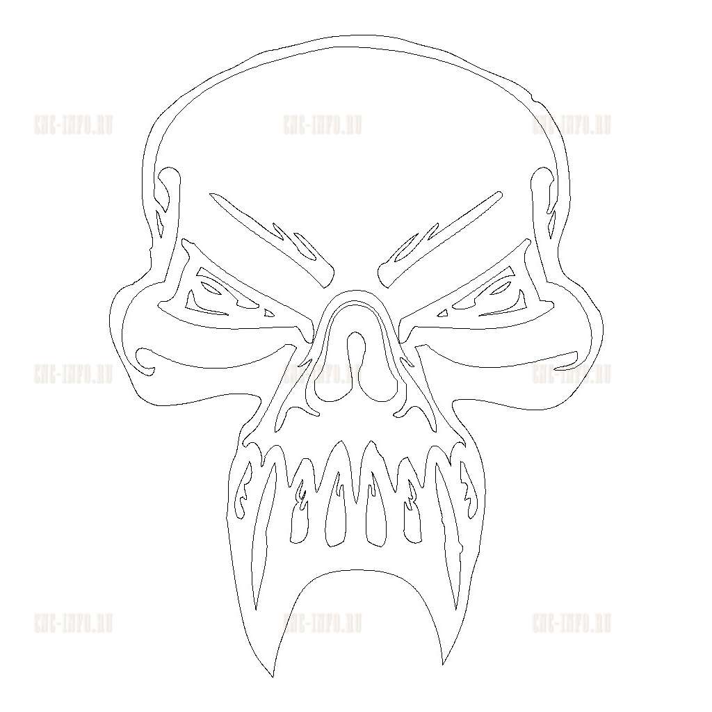 «The skull of a predator» (model v-1317-42) EPS, DXF, CDR, 2D vector model